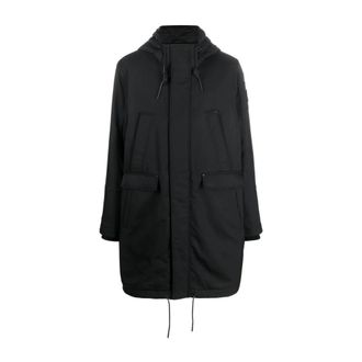 Moose Knuckles Schwarzer Kapuzenparka - - Coats - Herren - Schwarzk - XL