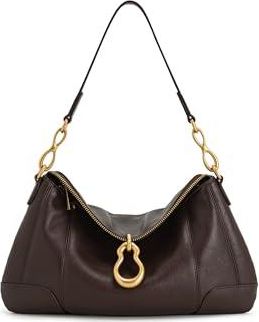 JW PEI Jayla Sac bandouli&egrave;re orn&eacute; dun pendentif en m&eacute;tal pour femme - Marron fonc&eacute;