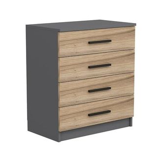 Dmora Commode Elgafar, Commode Polyvalente, Commode de Chambre, Meuble avec tiroirs, 70x79 h42 cm, Noyer