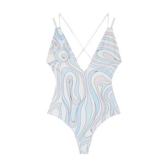 Pucci Celeste One-Piece Badeanzug - - Swimwear - Damen - Blau - L