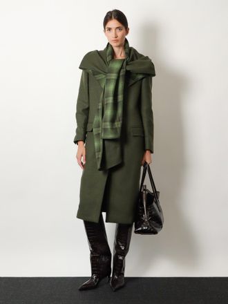The Attico Womens Coat Wool-Blend Green