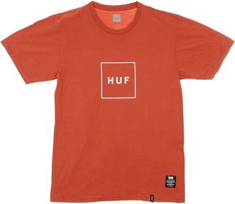 HUF Poppy Box Logo T-Shirt - - Tops - Herren - Rot - XL