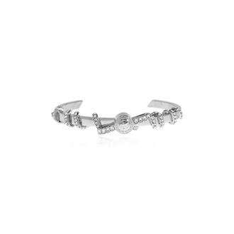 Versace Gianni Ribbon Crystal Cuff Bracelet - - Accessories - Damen - Grau - M