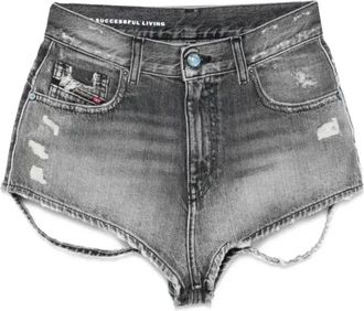 Diesel Femme, Shorts, Gris, Taille: W25 De-lunar Denim Shorts