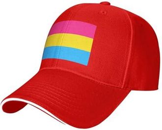 Generic Chapeau De Baseball Drapeau Pansexuel Chapeau De Sport Classique Mode Casquette Visi&egrave;re, pour Femmes, Randonn&eacute;e, Ext&eacute;rieur, 55-59cm