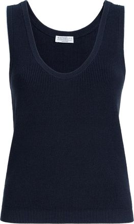 Brunello Cucinelli ribbed T-shirt - Blau