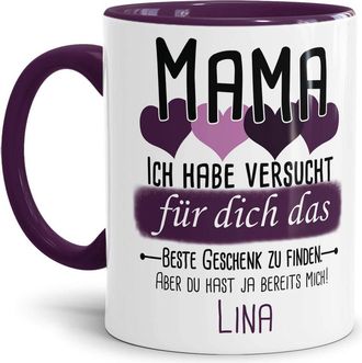 Tassendruck Geschenk Tasse mit Spruch PERSONALISIERT - Bestes Geschenk für Mama von Kind - Kaffee-Tasse/Geschenkidee Geburtstag Muttertag/Muttertagsgeschenk - Inn