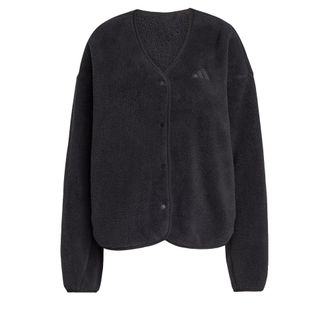 adidas Womens Future Icons 3-Streifen Fleece Strickjacke Black S