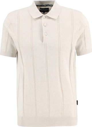 Barbour Strick-Poloshirt aus Baumwolle mit strukturiertem Streifen, Tailored Fit in