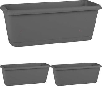 Eda Plastiques 13529 BR,T CX20 Chorus Pflanzgef&auml;&szlig; 39,5 x 18 x 16 cm (Packung mit 3)