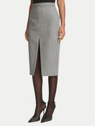 Elisabetta Franchi Bleistiftrock GO-254-67E2-V320 Grau Fitted Fit