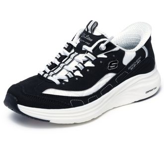 Skechers Slip-On Sneaker SKECHERS CONTOUR FOAM-SWEET NOSTALGIA, Damen, Gr. 35, schwarz, wei&szlig;, Lederimitat, Schuhe, Schlupfschuh, Slipper mit Slip-Ins Funktion,
