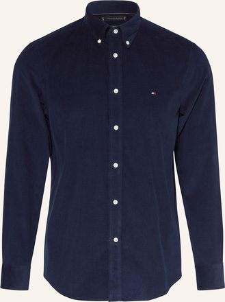 Tommy Hilfiger Cordhemd Regular Fit blau
