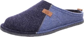 Rohde Herren Pantoffel Wollfilz Hausschuh Lucca-H 6942, Gr&ouml;&szlig;e:43 EU, Farbe:Blau