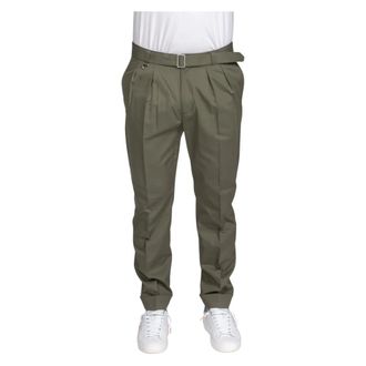 Paolo Pecora Khaki Herrenhose Stilvolles Modell - - Trousers - Herren - Gr&uuml;n - M