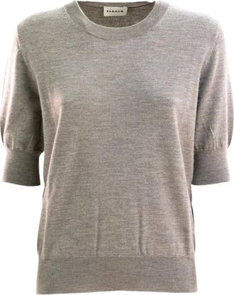 P.A.R.O.S.H. jupe droite brodée de sequins - Gris