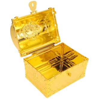 OSALADI Kleine Piratenschatzkiste im Vintage Stil Dekorative Schmuckschatulle f&uuml;r Piratenparty Dekoration Retro Aufbewahrungsbox f&uuml;r Halloween und Schatzsuche