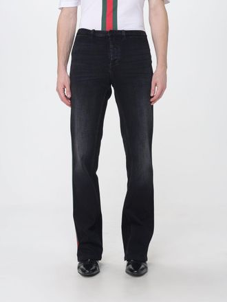 Gucci Jean skinny en denim stretch &agrave; cinq poches avec d&eacute;tail Web
