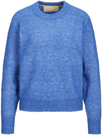 Jack & Jones Jack&Jones Damen JXSILINE Diverse Crew Knit NOOS Strickpullover, Blue Iolite/Detail:/Limeade Neck Piping, XS