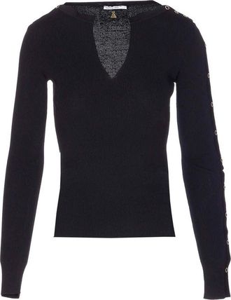 Patrizia Pepe Pull Col Rond - Noir