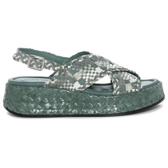 Pons Quintana Flat Sandalen - - Shoes - Damen - Gr&uuml;n - 38 EU