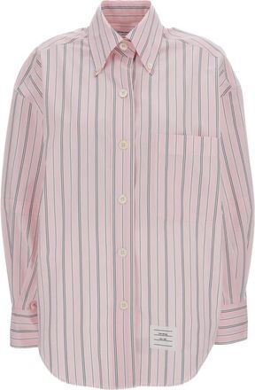 Thom Browne Femme, Blouses et Chemises, Rose, Taille: 34 FR Supersized Point Collar Shirt