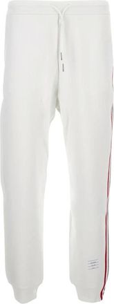 Thom Browne Homme, Pantalons, Blanc, Taille: XL Pantalons de surv&ecirc;tement