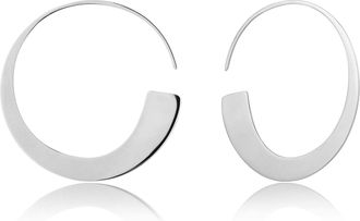 Ania Haie Damen Ohrring GEOMETRY CLASS Slim Hoop aus 925 Sterling Silber, Gr&ouml;&szlig;e: 3,5cm, inkl. Geschenkverpackung