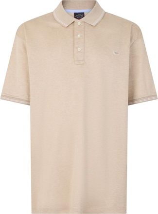 Paul & Shark Polo &agrave; logo brod&eacute; - Homme - Tops - Beige - Taille: 2XL