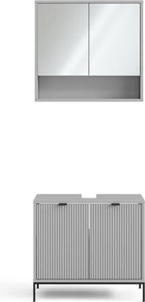 Vicco Badmöbel-Set Eliza, Grau, 2 Teile