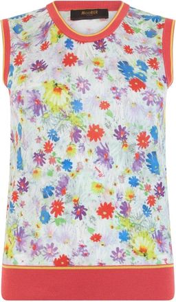 Moorer Femme, Tops, Multicolore, Taille: 36 FR Gilet en maille Altena