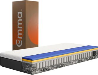 Emma Original Hybrid Matratze 100x200 cm - 25 cm Hoch, Mittelweich H2 - Taschenfederkernmatratze mit Memory Foam & Kaltschaum, 5-Zonen-Unterst&uuml;tzung, Druck