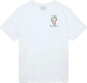Casablanca Homme, Tops, Blanc, Taille: S Rainbow Mushroom T-shirt
