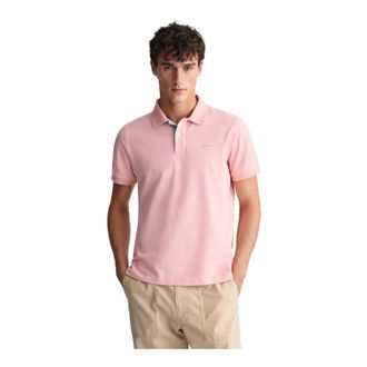 GANT Kontrast-Piqu&eacute;-Polohemd - - Tops - Herren - Rosa - S