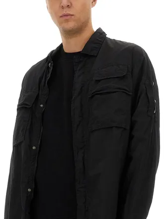 C.P. Company Logo Oversize Shirt - Black