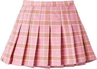 Generic Jupe courte pliss&eacute;e taille haute pour femmes et filles, jupe patineuse de tennis, &eacute;cole, trap&egrave;ze, couleur unie, mini jupes basiques sexy, cosplay, f&ecirc;t