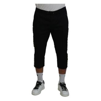 Dolce & Gabbana Leopardenmuster Cropped Hose - - Trousers - Herren - Schwarzk - L