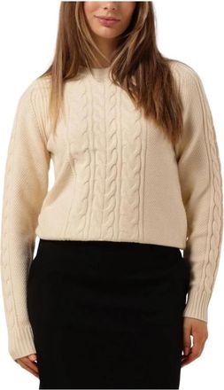 Object Objdoris RE LS Knit Pullover - - Knitwear - Damen - Wei&szlig; - XL