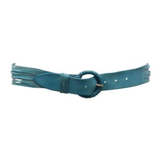 Orciani Ceinture &agrave; effet vintage avec clip - Femme - Accessoires - Bleu - Taille: 85 CM