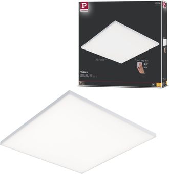 Paulmann 79822 LED Panel Velora eckig incl. 1x34 Watt 3-Step-Dim dimmbar Deckenlampe Wei&szlig; matt Lichtpanel Metall Deckenlicht 3000 K