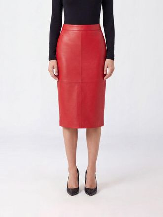 Pinko Jupe crayon midi slim fit en similicuir &agrave; taille haute
