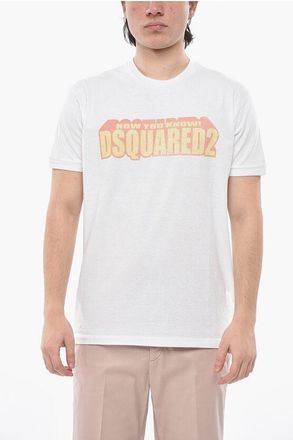 Dsquared2 Solid Crewneck T-Shirt VERY VERY DAN FIT with Printed Logo size Xxl