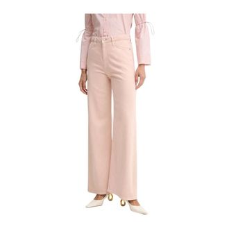 Guess Bellflower Wide Jeans - Femme - Jeans - Rose - Taille: W28 L32