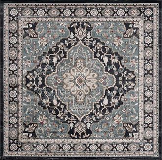 Safavieh Traditionell Teppich f&uuml;r Wohnzimmer, Esszimmer, Schlafzimmer - Lyndhurst Collection, Kurzer Flor, Cream and Beige, 200 x 200 cm