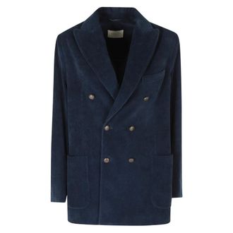Circolo 1901 Veste en velours c&ocirc;tel&eacute; - Femme - Vestes - Bleu - Taille: 36 FR