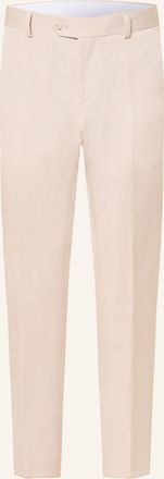 HUGO BOSS Anzughose Slim Fit Mit Leinen grau