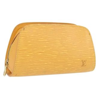 Louis Vuitton Pochette Vintage en Cuir dOccasion - Femme - Pre-owned - Jaune - Taille: ONE Size