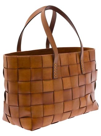 Dragon Diffusion Woven Calf Leather Tote Bag - Beige