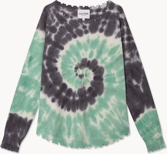 Kujten Pull cachemire col rond tie & dye - Pull Mela Sunny