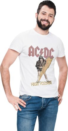 AC/DC Herren MEACDCRTS053 t Shirt Damen, wei&szlig;, 56